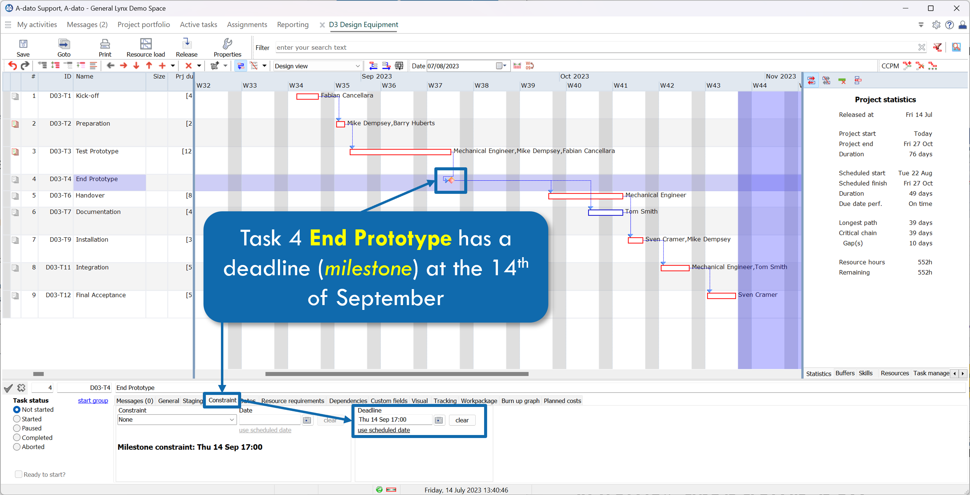 Include CCPM behavior and buffers into your project – Support Center