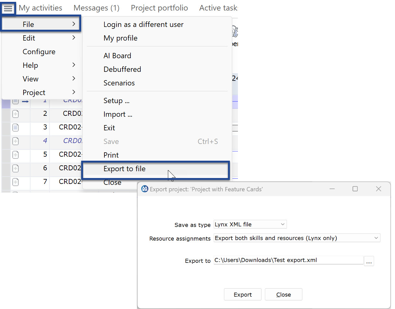 How to export and import a project – Support Center