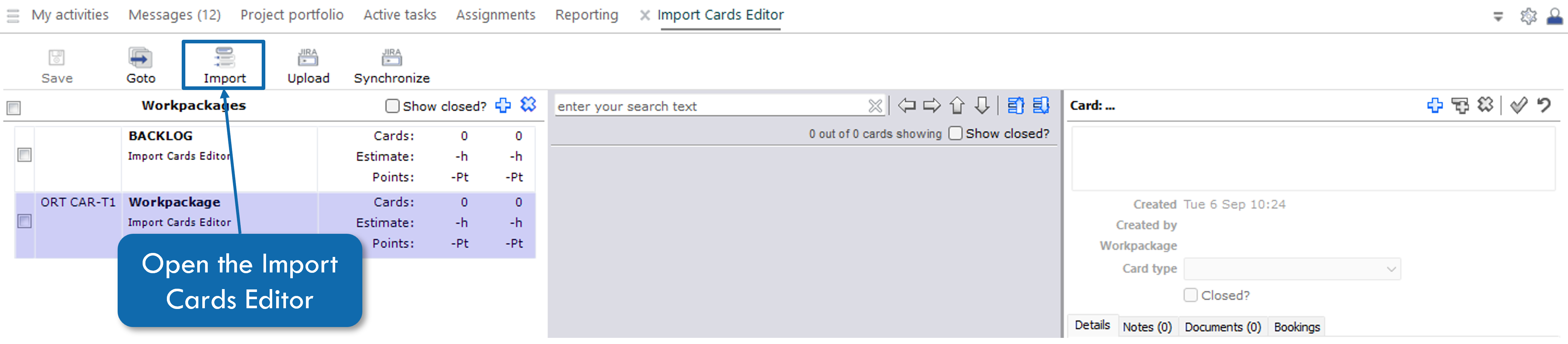 Import cards (editor) – Support Center