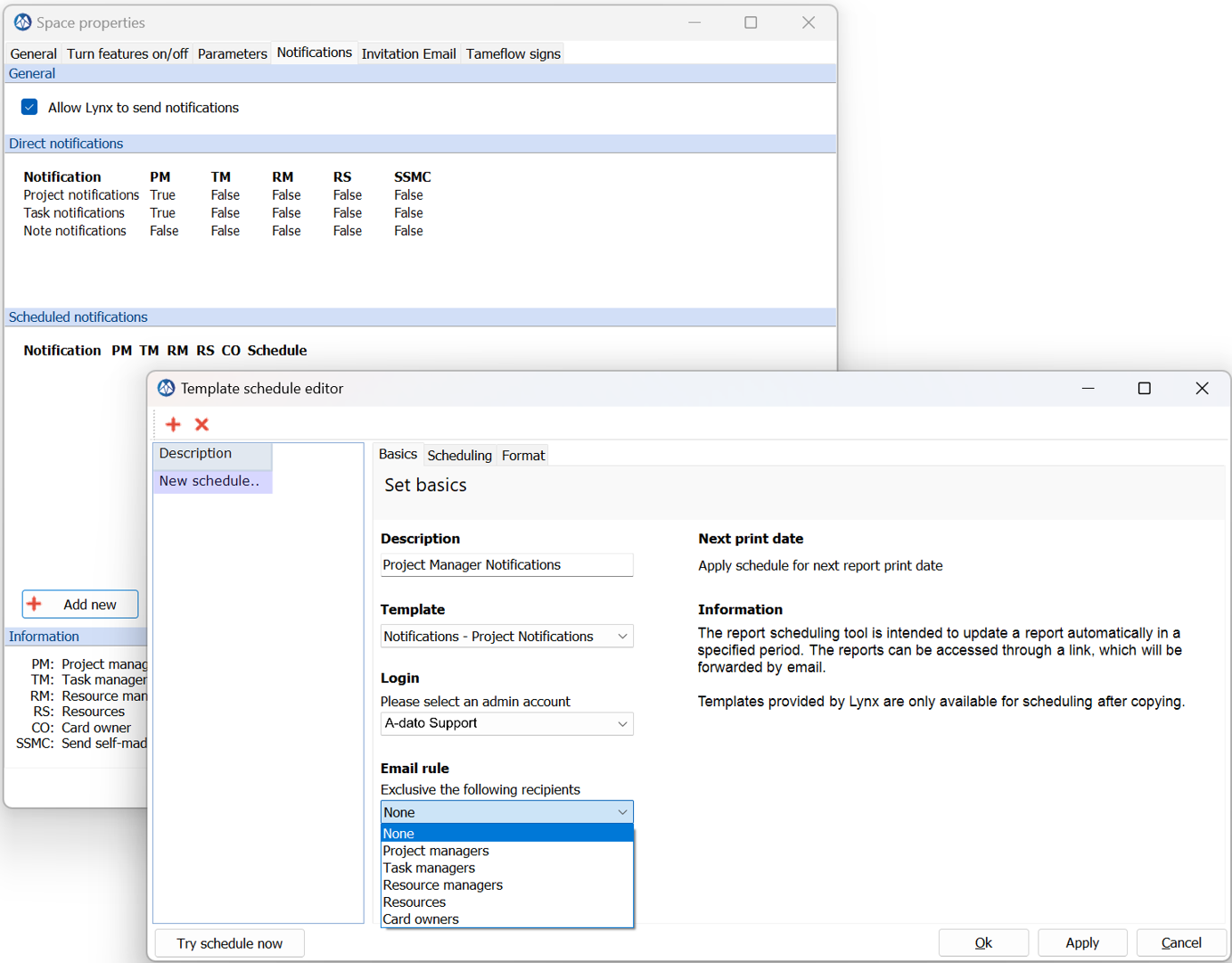 Working with notifications – Support Center